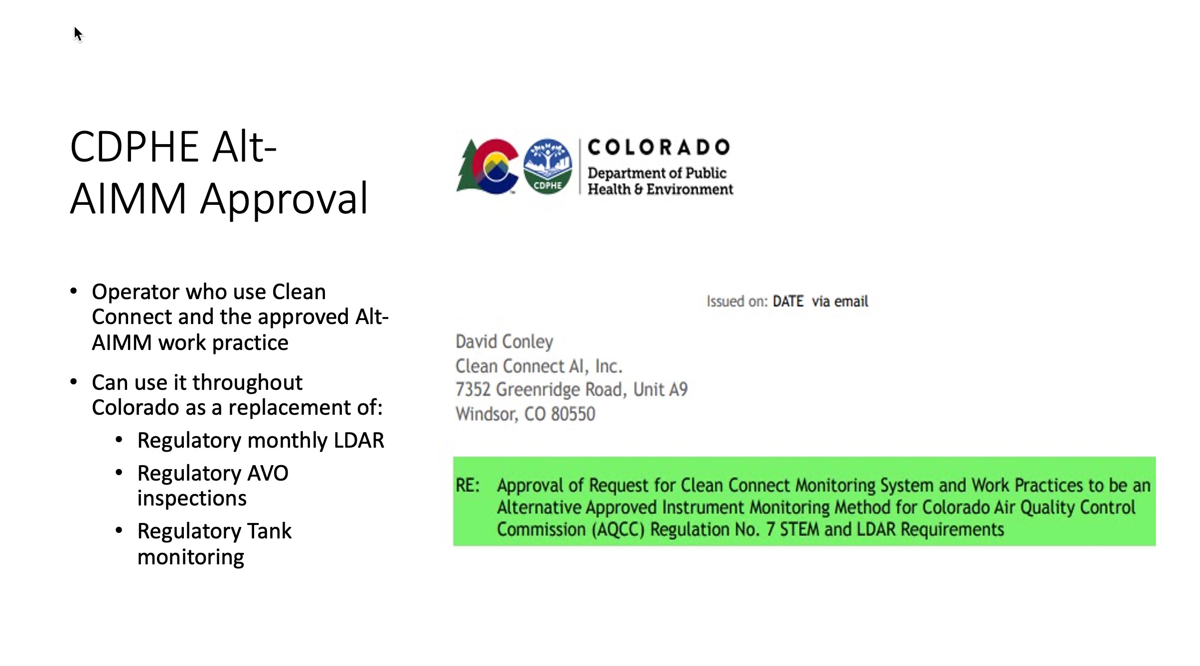 CO Gov Recognizes CleanConnect.AI for AI Emissions Test